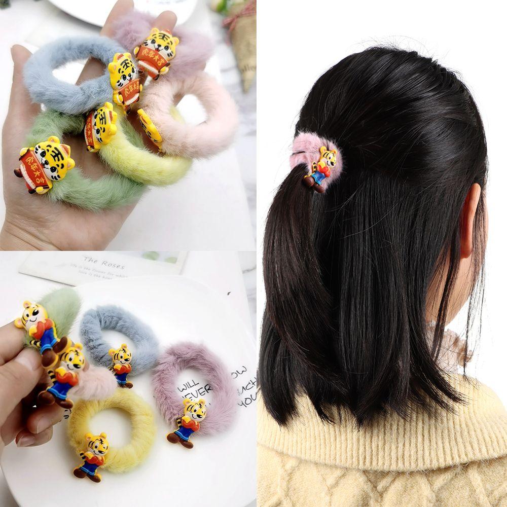 Buy Tiger Elastic Female Rubber Band Ornaments Kids Hair Bands Head ...