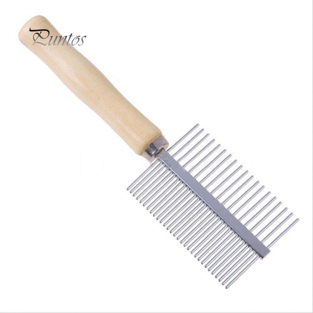 Pet Double Side Metal Row Teeth Brush Massaging Grooming Hair Comb Rake ...
