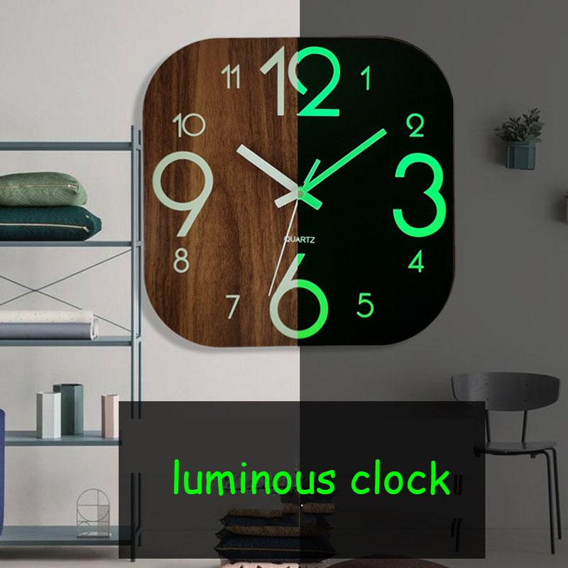 Buy Luminous Wall Clock Number Quartz Glow In The Dark Night Light ...