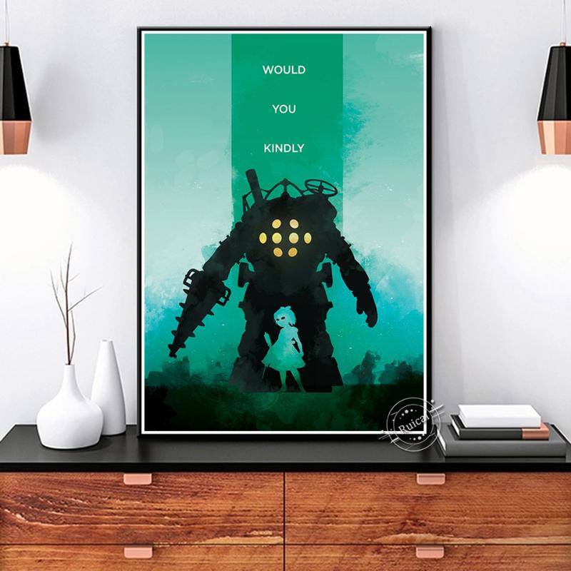 Satın alın Bioshock Infinite Shooting Poster Game Anime Wall Art Prints ...