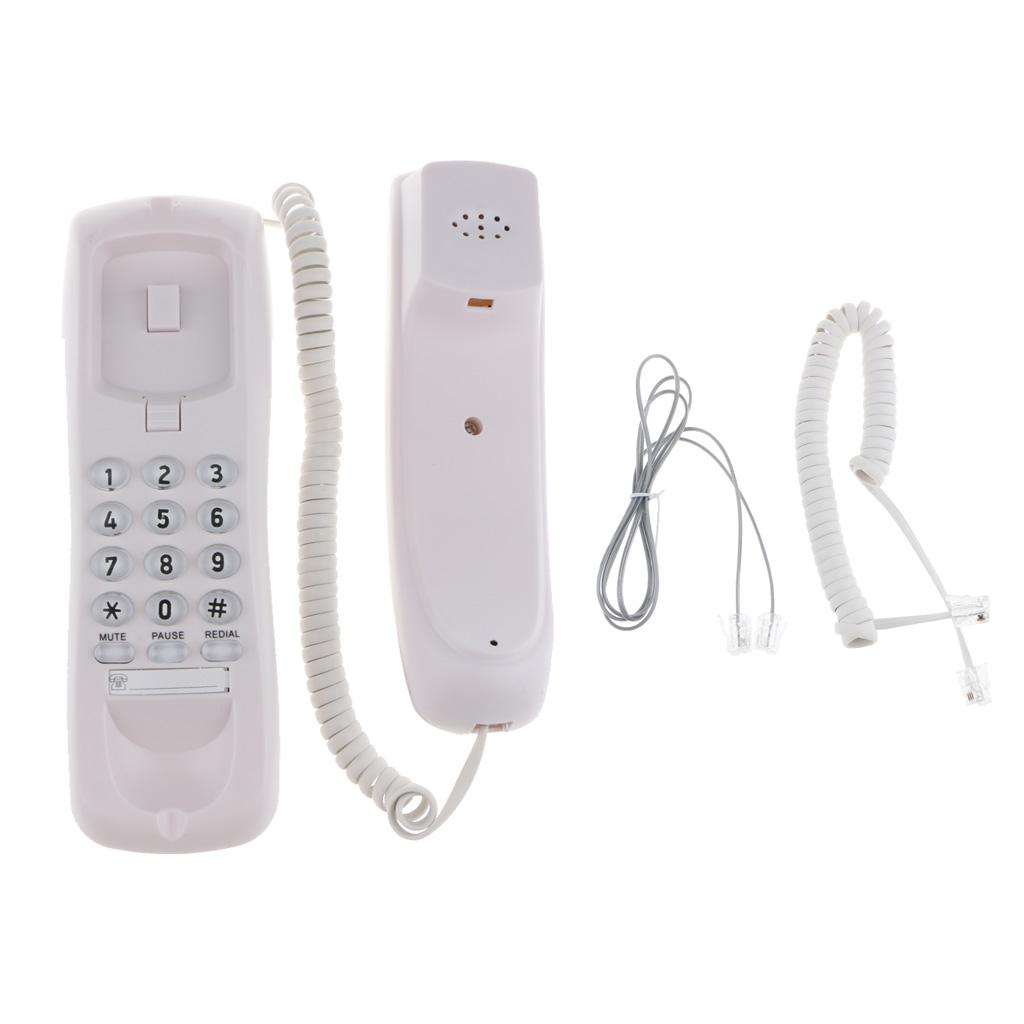 Buy English Mini Corded Phone Home Wall Line Telephone Night Light ...