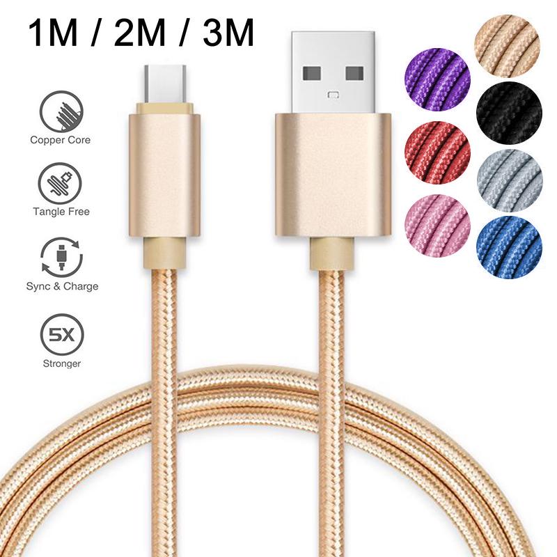 Buy Type C Cable Android Cable Apple Cable Nylon Braided To USB A Data ...