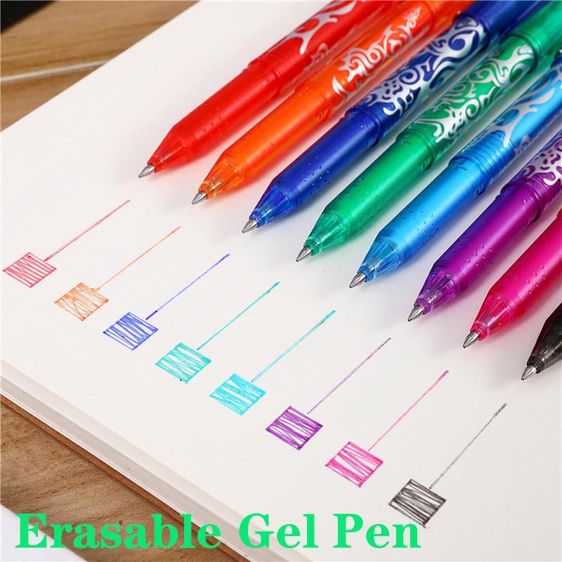 Buy Erasable Rainbow Color Ink Gel Pen Fashion Drawing Stationery Pens ...