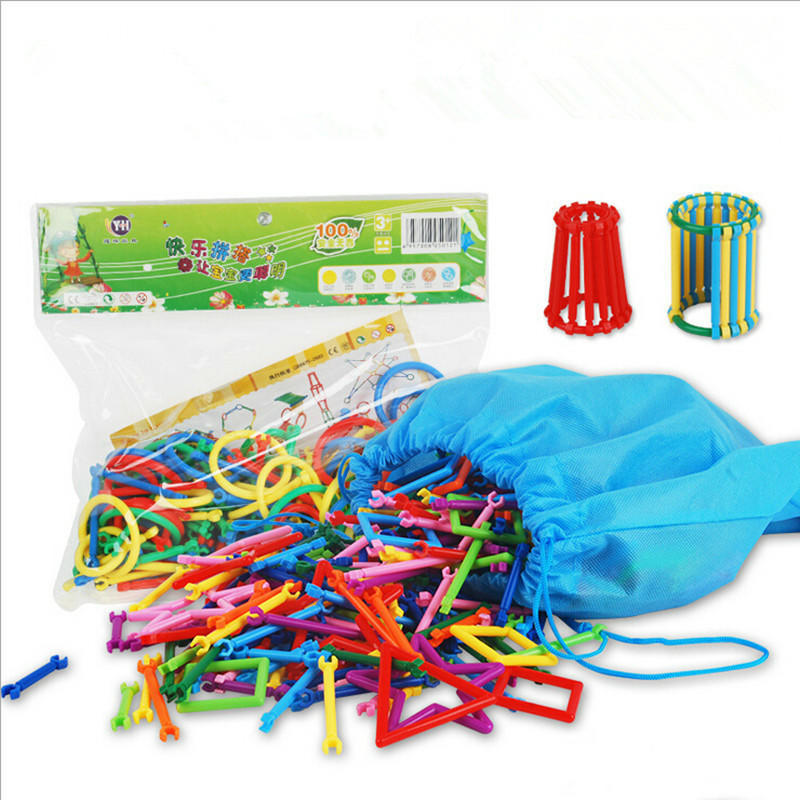 Baby Plastic Intelligence DIY Sticks Educational Building Blocks Toys ...