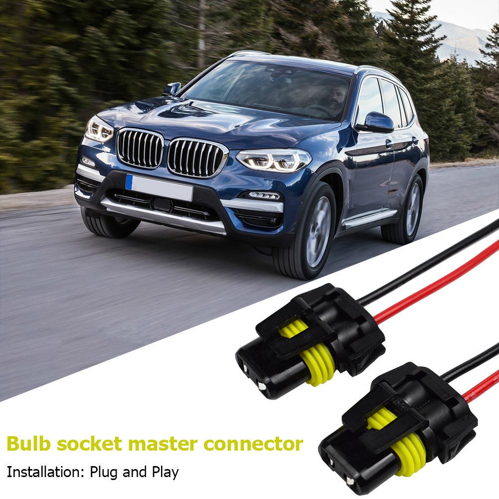 Buy 2x HB3 9006 HB4 Bulb Socket Female Adapter Connector for Headlight ...