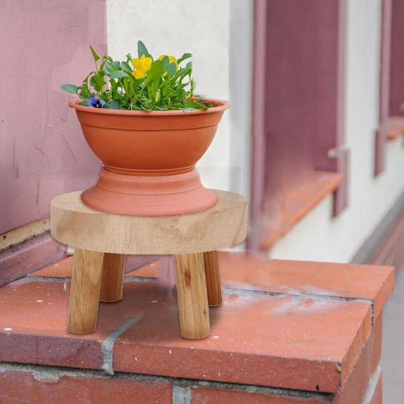 Buy Wooden Bench Flower Pot Plant Flower Stand Balcony Garden Indoor ...