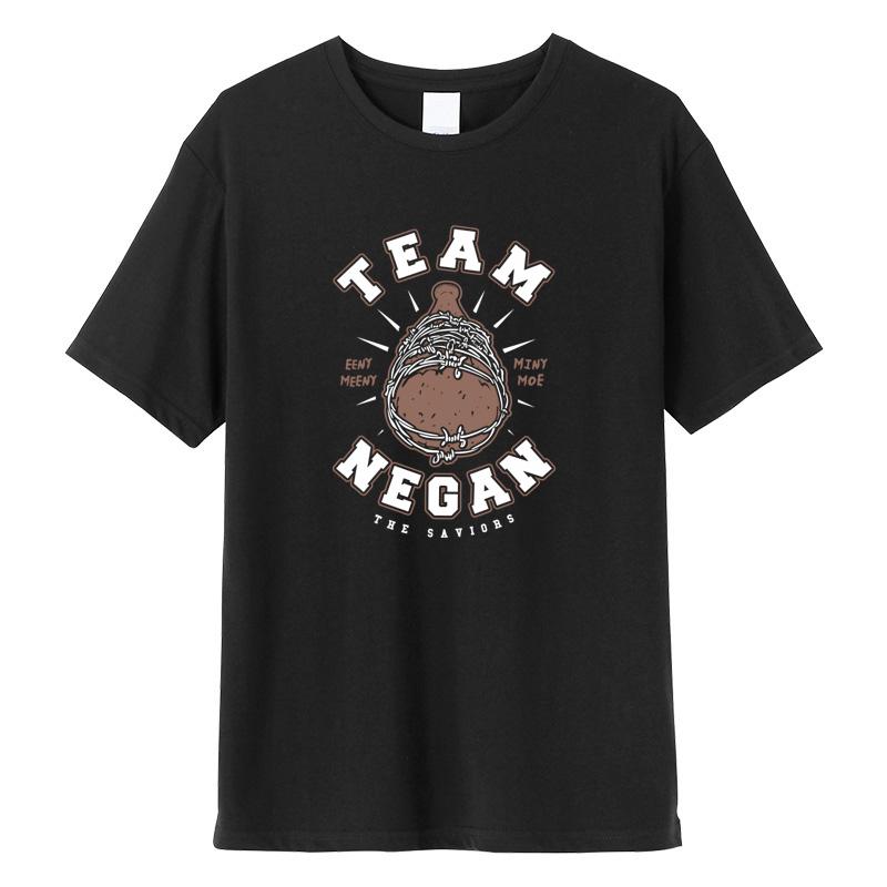 Team Negan Print Plus Size XS-6XL T-Shirt 100%Cotton See tops O Neck ...