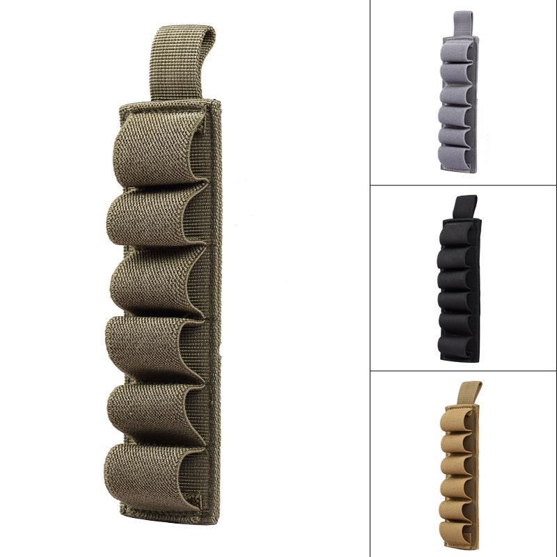 Buy Tactical 6 Shotgun Shell Holder 12Ga Ammo Nylon Carrier Velcro ...