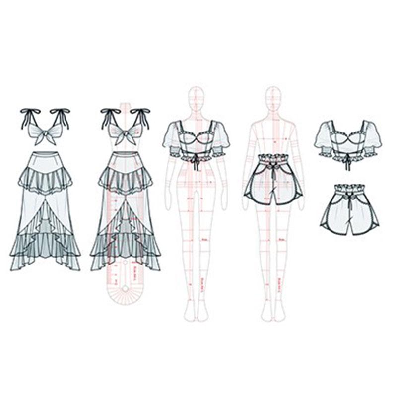 Rulers Women Fashion Drawing Ruler Figure Drawing Template For Fashion ...