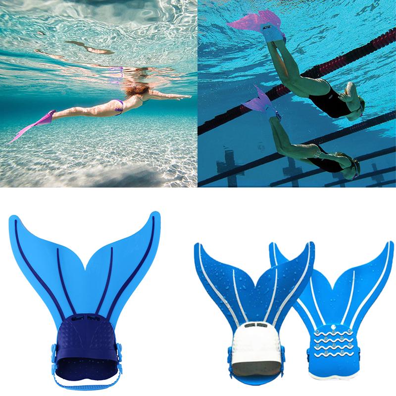 Mermaid swim fin docooler kids children diving monofin swimming foot ...