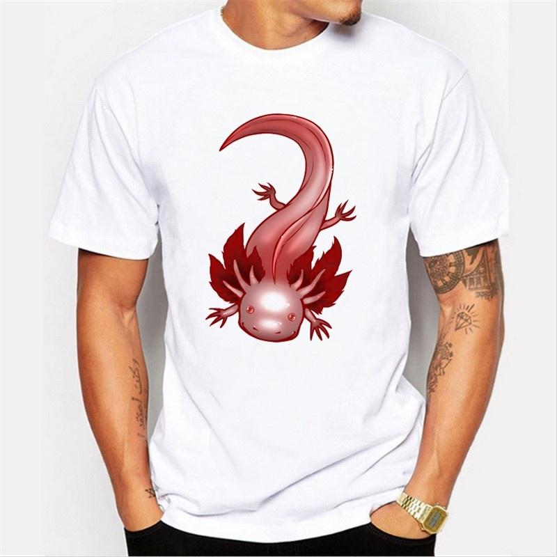 Buy Summer Fashion White T-Shirt Personality Cute Red Salamander ...