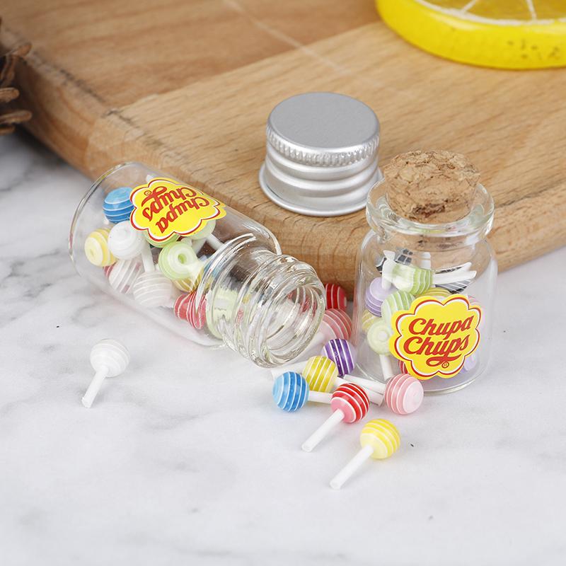 Buy 1:12 Miniature Food Dessert Sugar Mini Lollipops With Case Holder ...