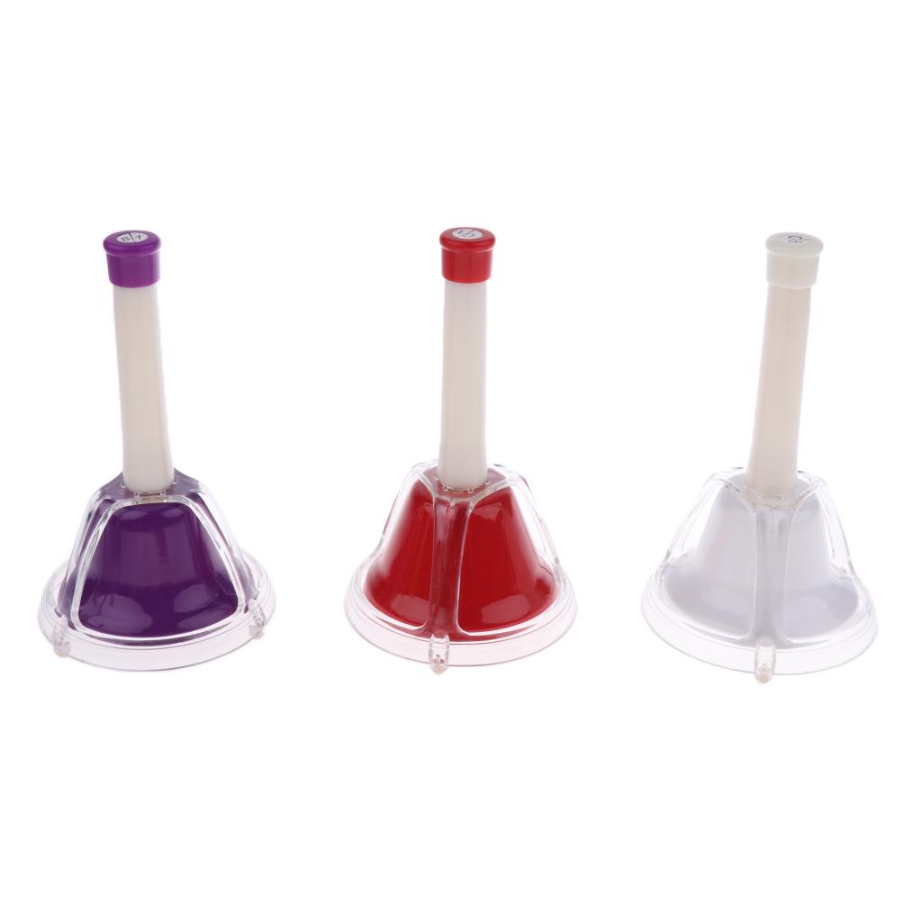 Buy Hand Bell Set 8 Note Diatonic Metal Bells for Children Kids Musical ...