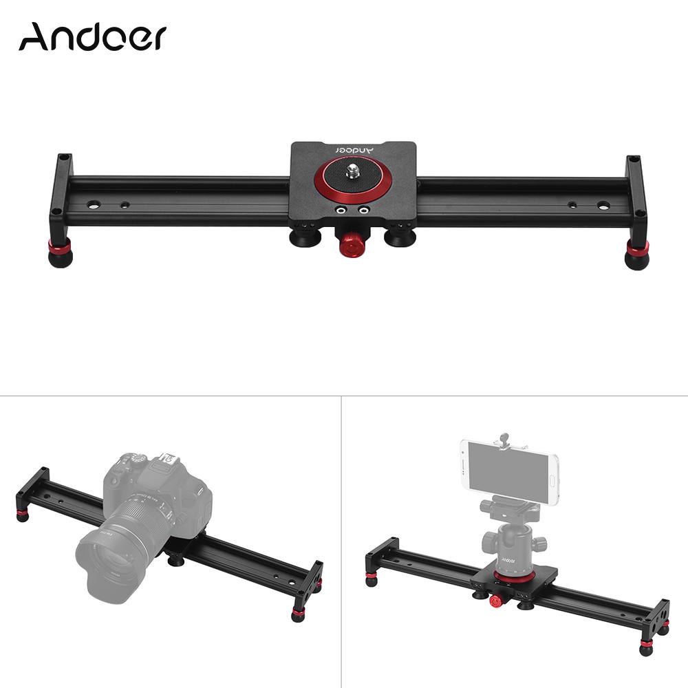 Andoer 40cm/16inch Aluminum Alloy Camera Track Slider Video Stabilizer ...