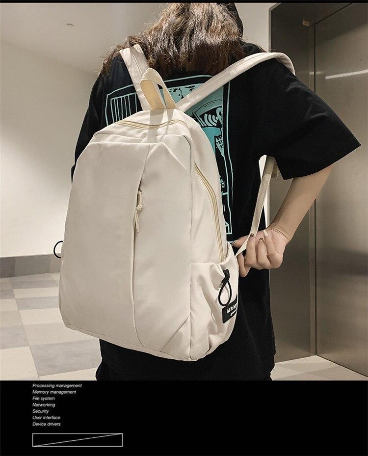 Buy Women's Backpacks Solid Color Student School Bags for Women Teen ...