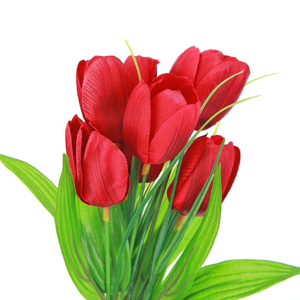 Buy Silk Artificial 6 Tulips Flower Wedding Home Garden Decor ...