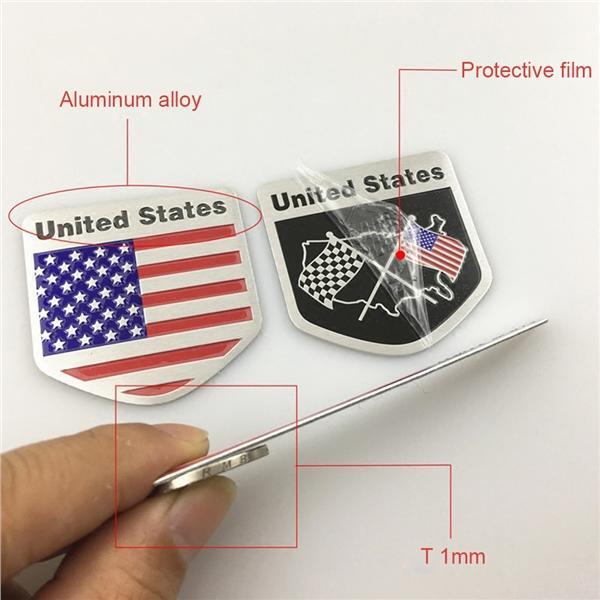Metal American Flag Car Sticker Emblem Badge Car Styling Sticker ...