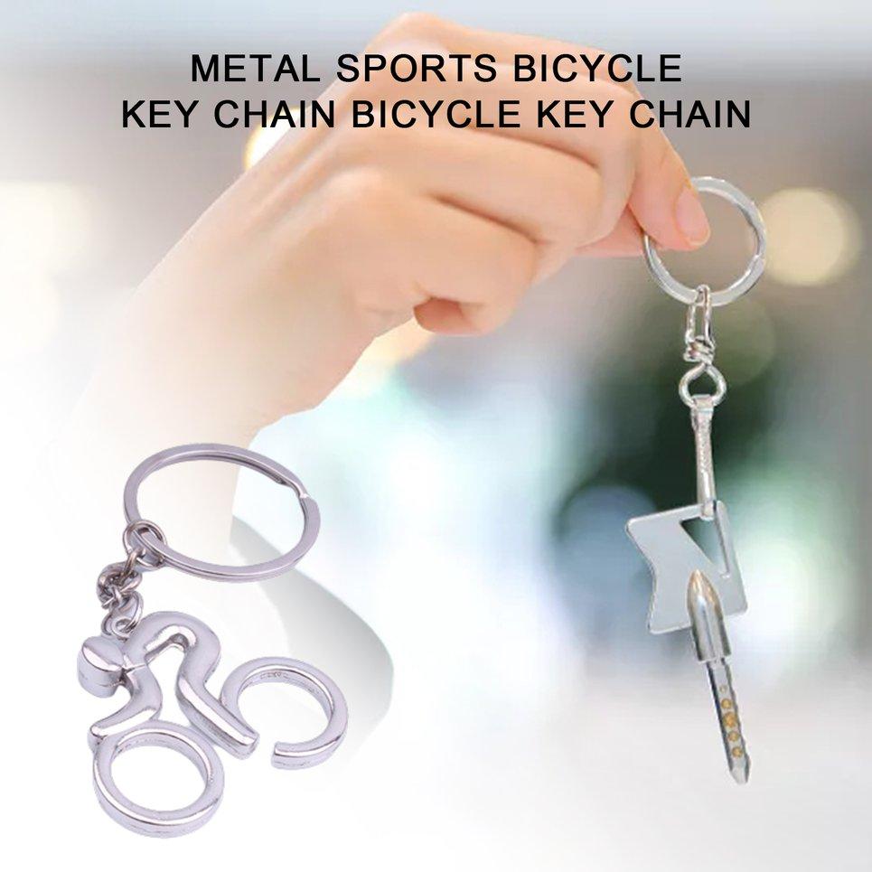Buy PAU Bicycle Key Chain Key Ring Key Chain Silver Color Metal Bicycle ...