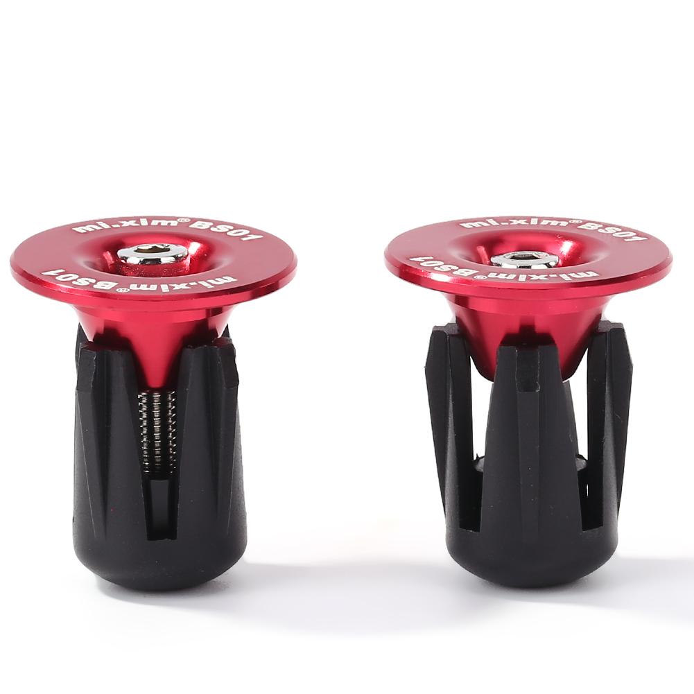💰Kjøp 2pcs Bike Bar End Plug Aluminum Alloy Bicycle MTB Handlebar End ...