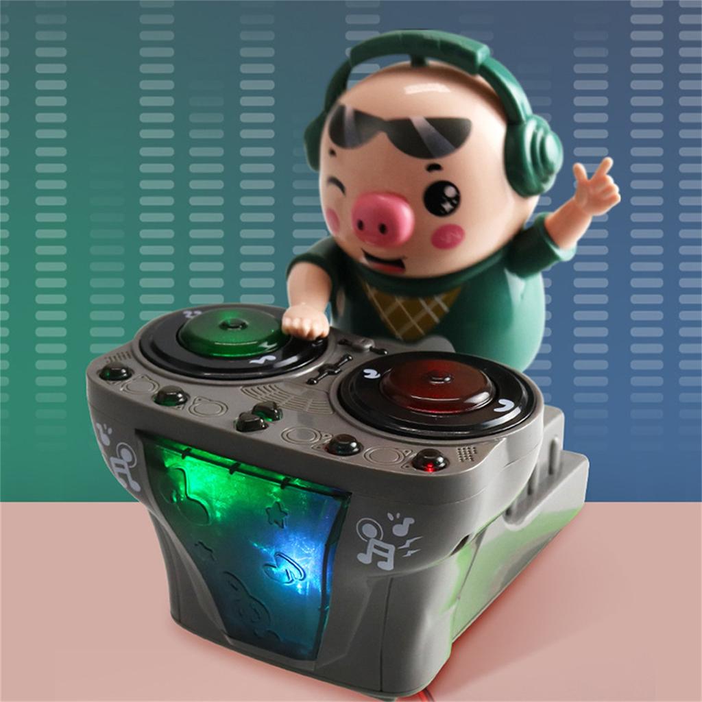 Cheap DJ Electric Music Dancing Pig Toy Rock Light Music Children's ...