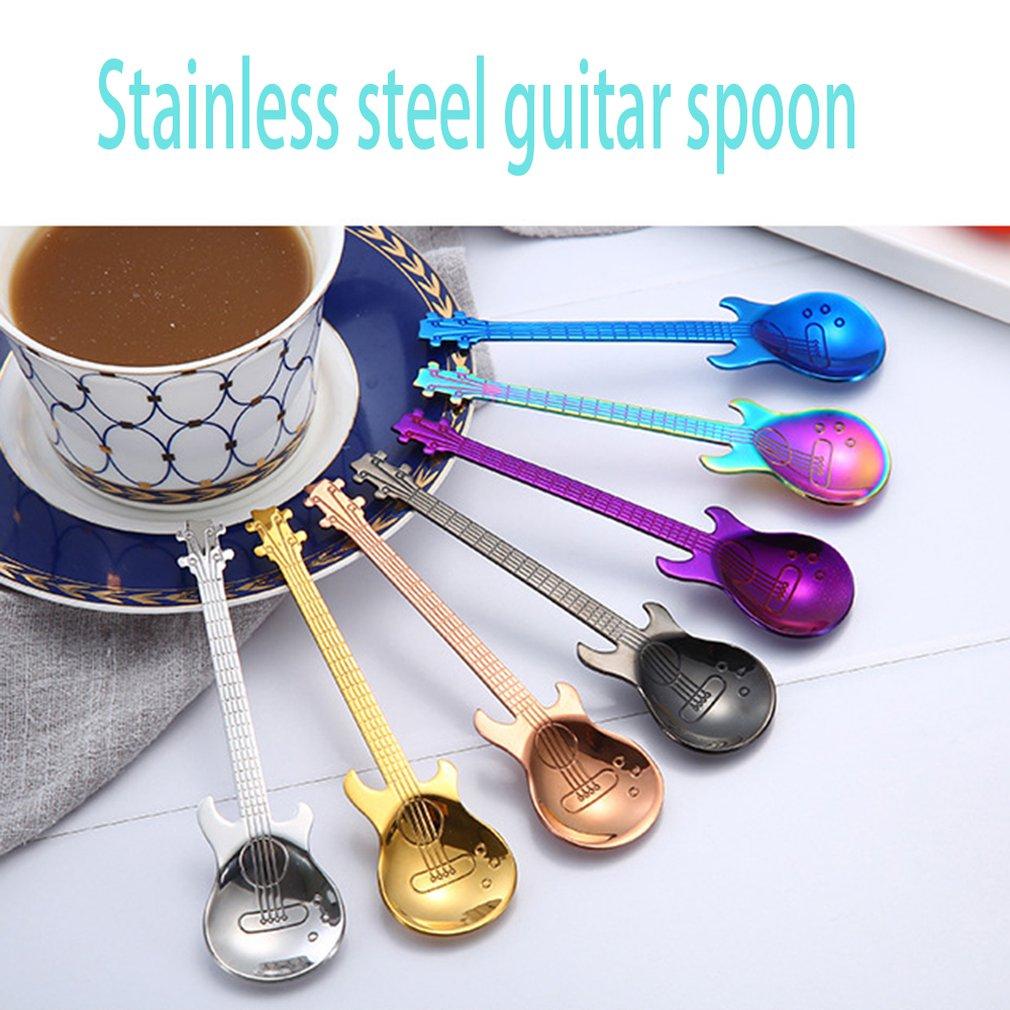 Satın alın Creative Stainless Steel Coffee Spoon Guitar Spoon Ice Bar ...