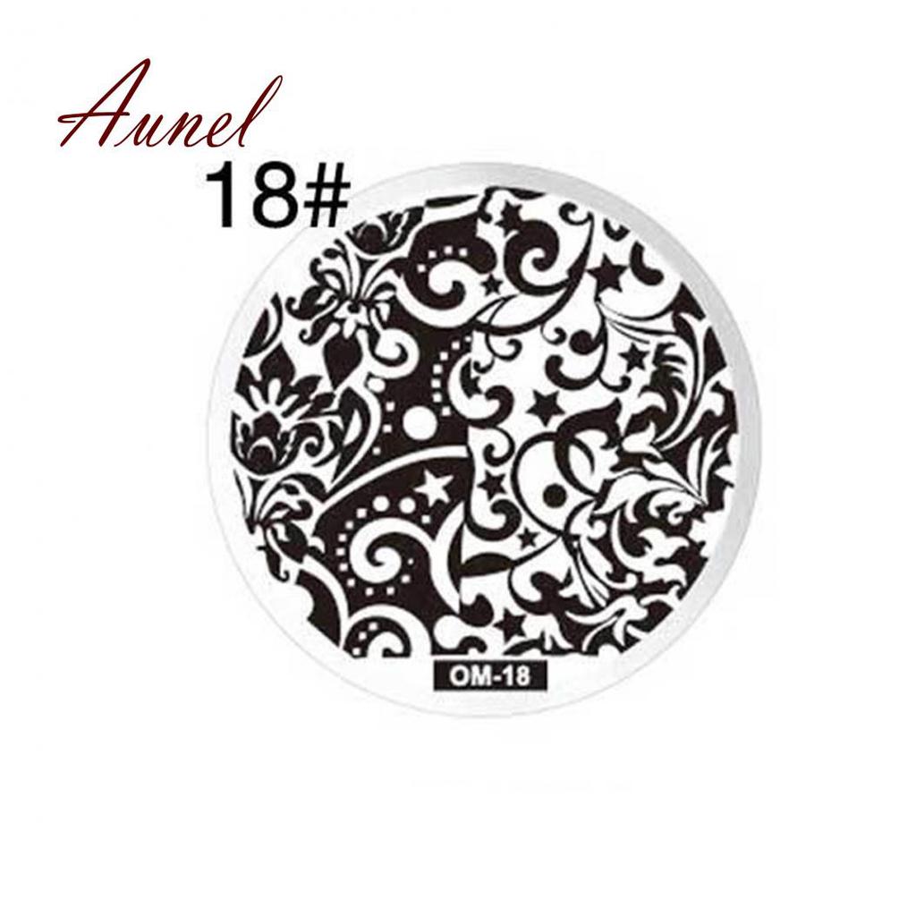 Buy Circular Floral Nail Stamping Plate Diy Polish Nail Tool at ...