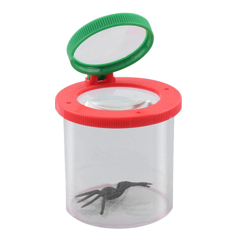 Kids Cylindrical Crawler Spider Insect Box Magnifying Glass Magnifier ...