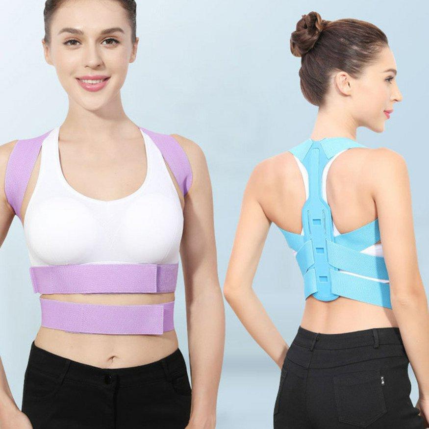 Buy SX Retractable Elastic Strap Posture Corrector Clavicle Spine Shoulder Support Belt Back ...