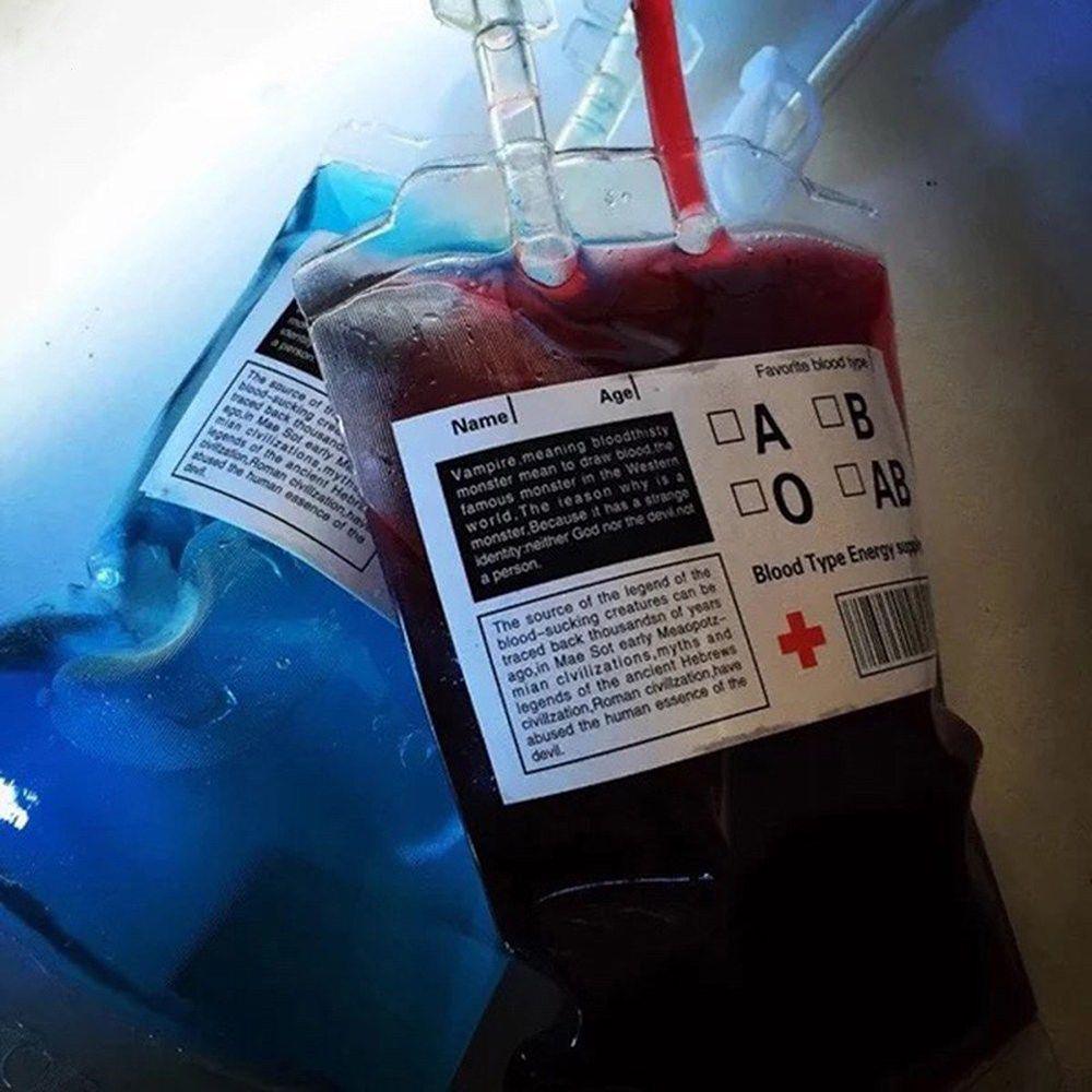 Buy 10PCS Blood Bag Drink Container Clear Food Grade PVC 350ml ...