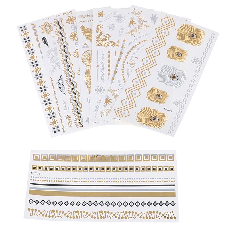 Buy Fashion Bronzing Retro Stickers Waterproof Shiny Bracelet Stickers ...