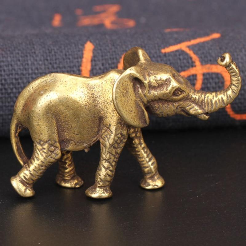 Köp Antik brons Minature Elefant Figurer Te Husdjur Bord Prydnad ...