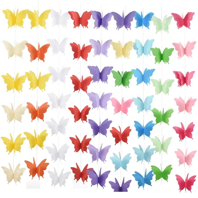 Buy 18Pcs 3D Butterfly Strings Cotton Rope Garland Christmas Chain ...