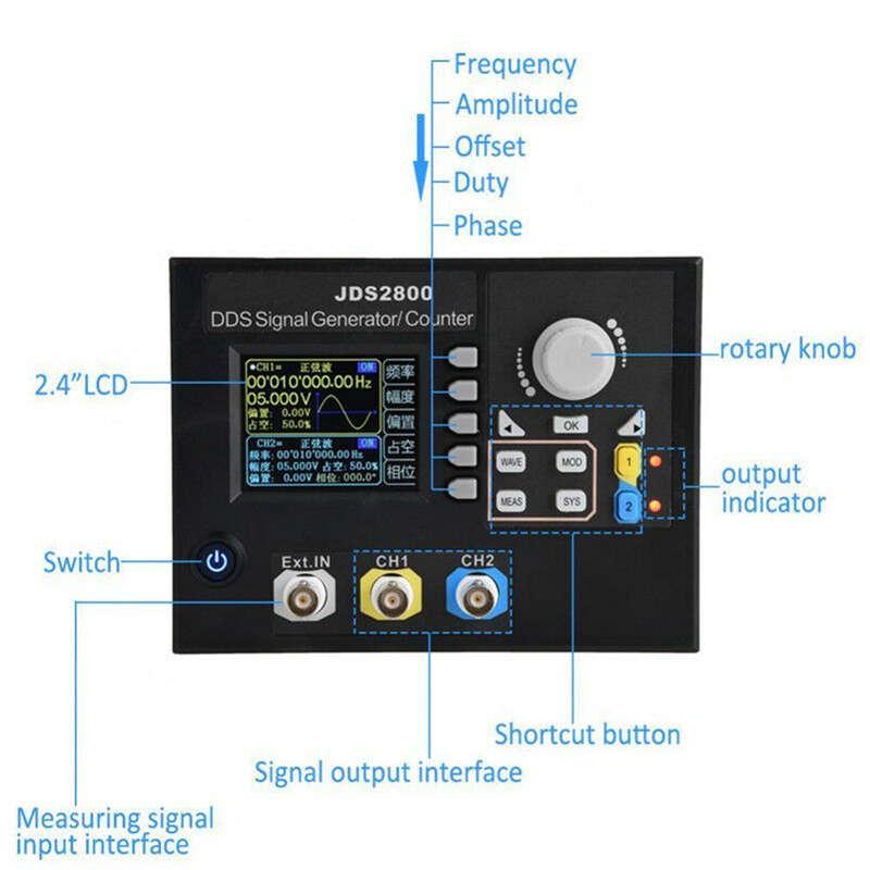 Buy Jds2800 15Mhz Dual-Channel Dds Function Signal Generator Ac100-240V ...