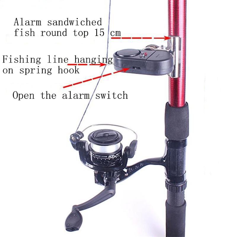 Buy Waterproof Fishing Rod Electronic Sound Light Alarm Bell at ...