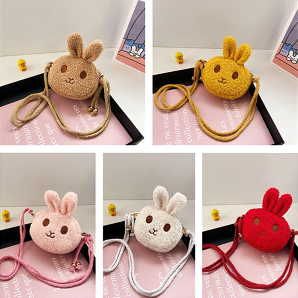 Buy Cartoon Bunny Crossbody Bag Plush Small Shoulder Bag Coin Purses ...