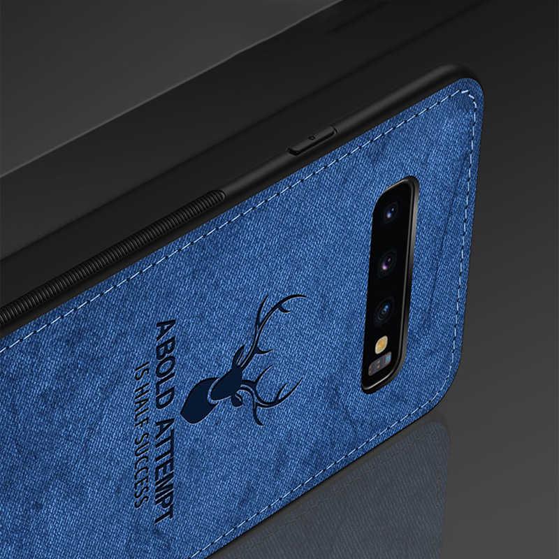Buy Soft Silicone Frame Fabric Back Cover Samsung Galaxy S10 S20 Plus ...