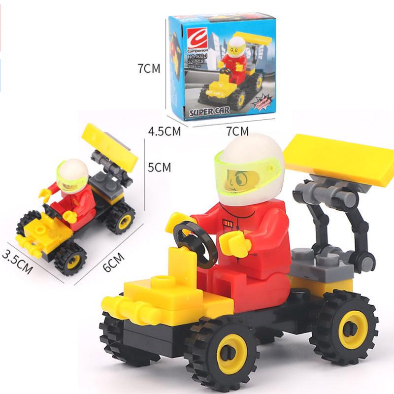 Buy Building Blocks Figures Engineer Truck Block Bricks Sets ...