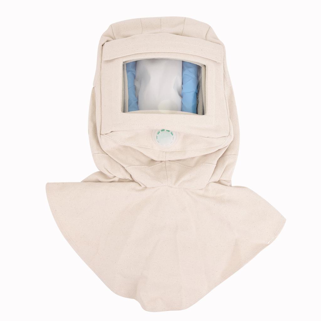 Buy White Color Sand Blasting Hood Canvas Shawl Cap Sandblaster Mask ...