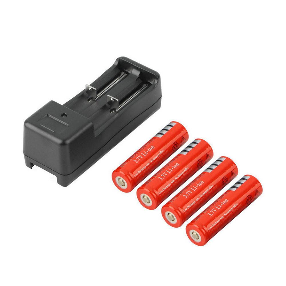 Buy 4Pcs 18650 Battery 5000mAh Li-ion 3.7V Rechargeable Batteries For ...