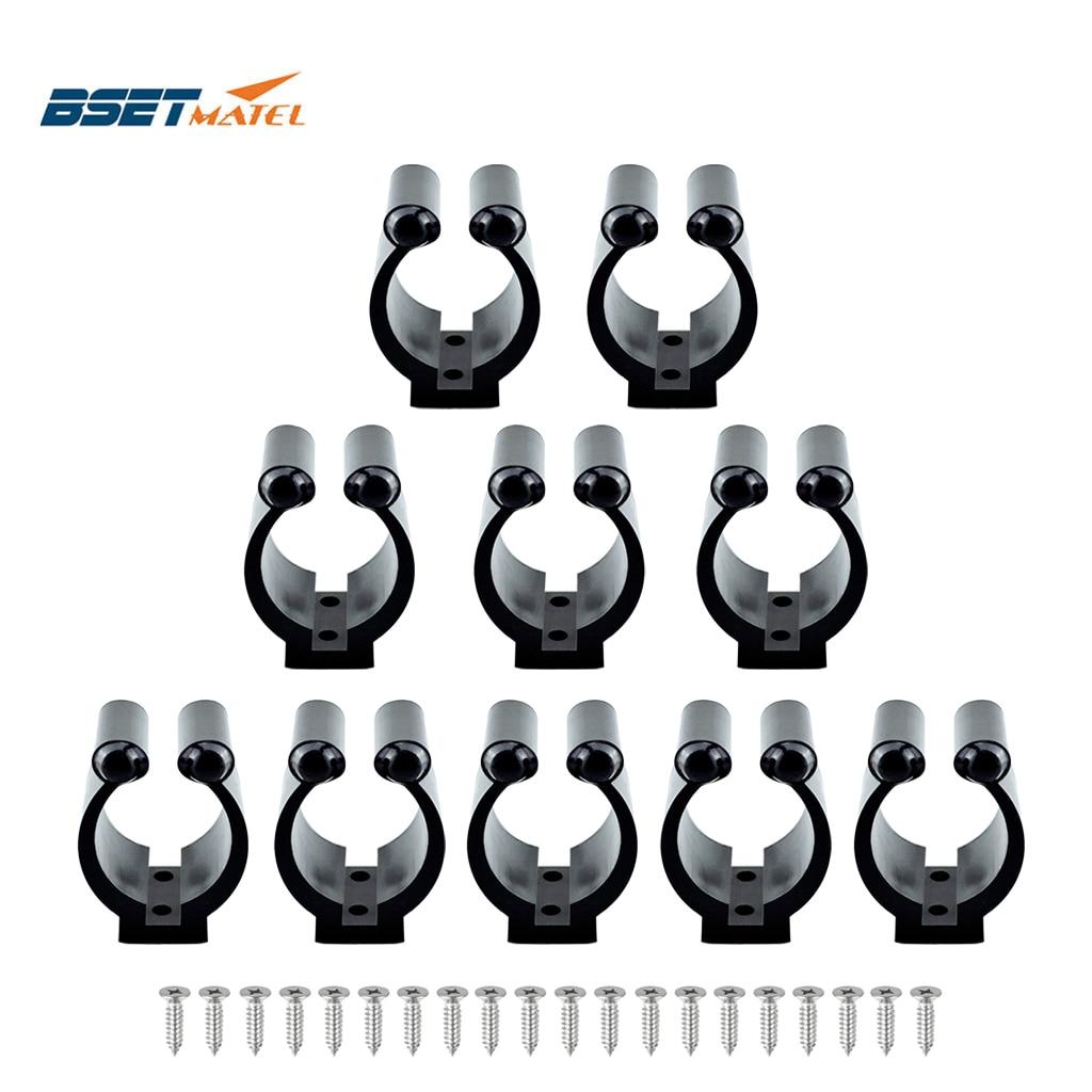 10PCS Nylon Portable Fishing Rod Clips Plastic Club Positioning Clamps ...