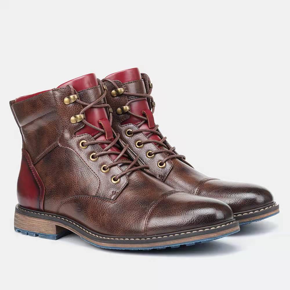 Buy Retro Men Boots Fashion Comfortable Men Leather Boots SIZE 39 - 48 ...