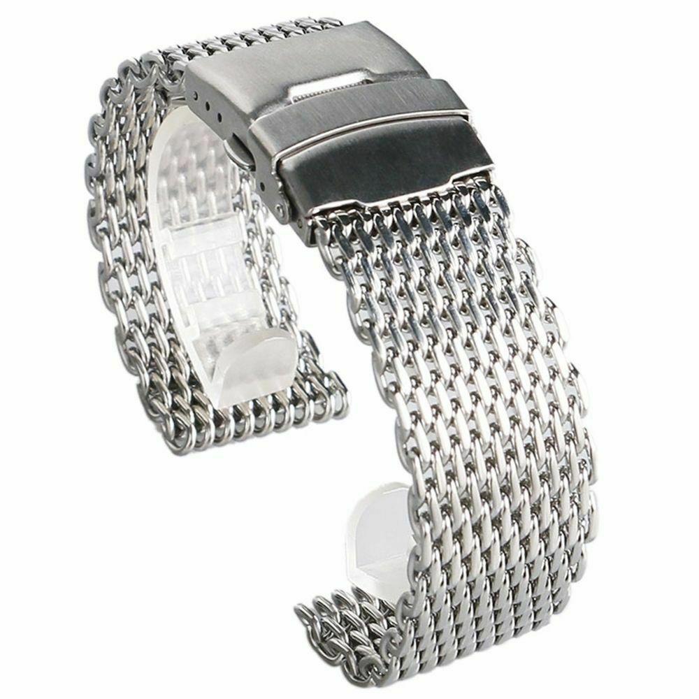 Dive Shark Mesh Milanese Watch Bracelet Strap Band 18/20/22/24mm ...