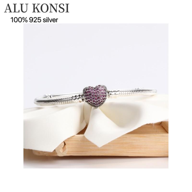 Buy Original Luxury Real 100% 925 Sterling Silver Pan Bracelet for ...