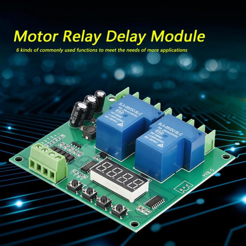 Buy YYB-5 12v 24v Motor Forward / Reverse Control Board Two Relay Delay Timing Cycle Module at ...