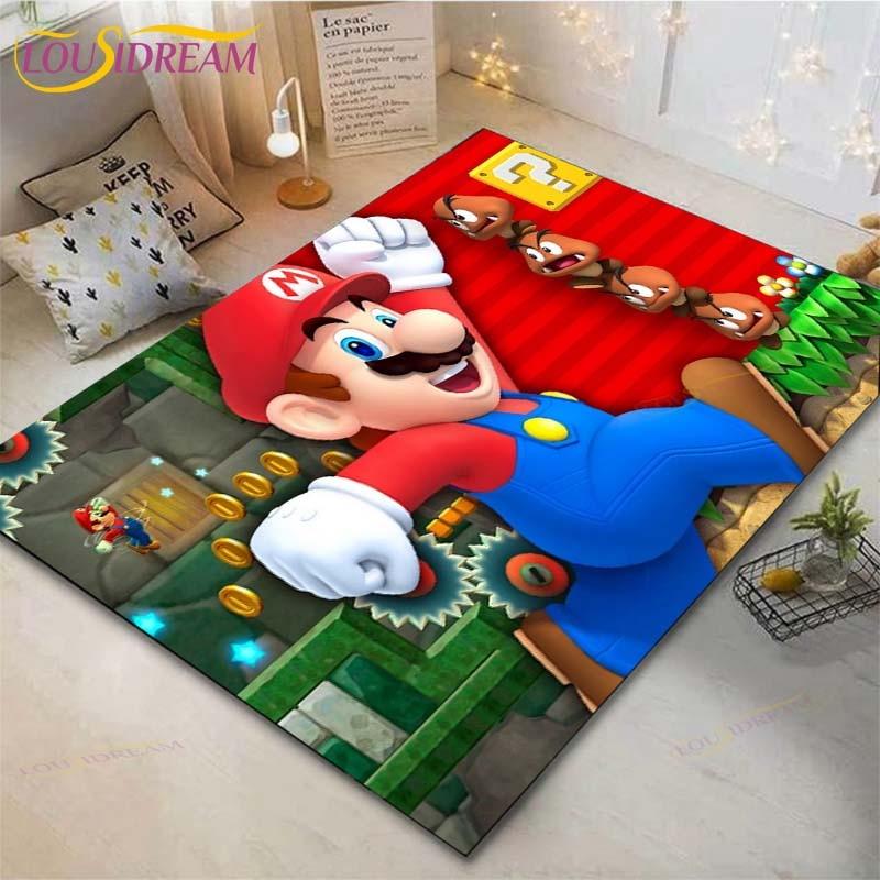 Cartoon Mario Bros Carpets Kids Crawling Carpets Living Room Tea Table ...