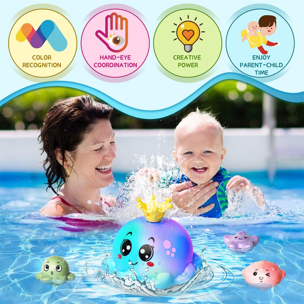 Cheap (Boom)Baby Cute Bath Toy Spray Swimming Pool ToyFour Water ...