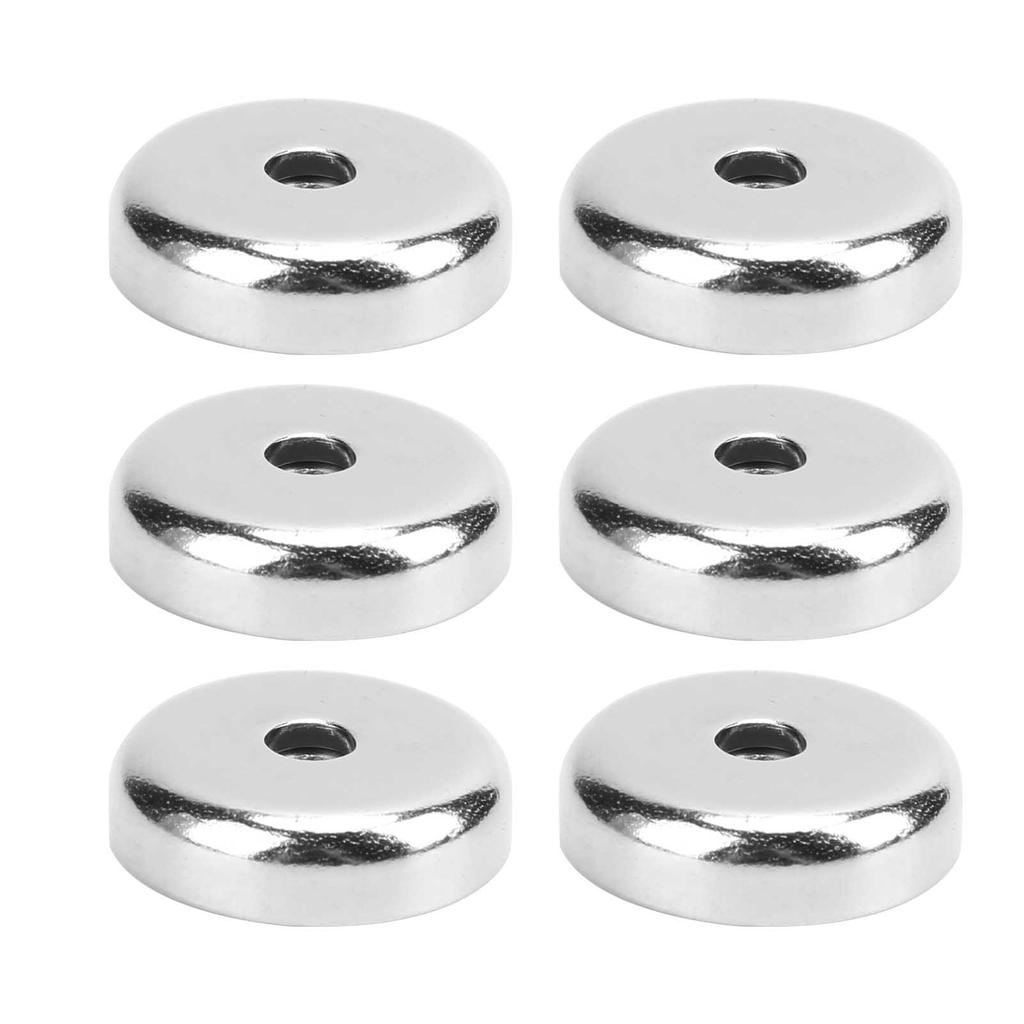 Buy 6pcs 25mm Diameter Anti‑Rust Pot Magnet Round Base Mounting Magnets ...