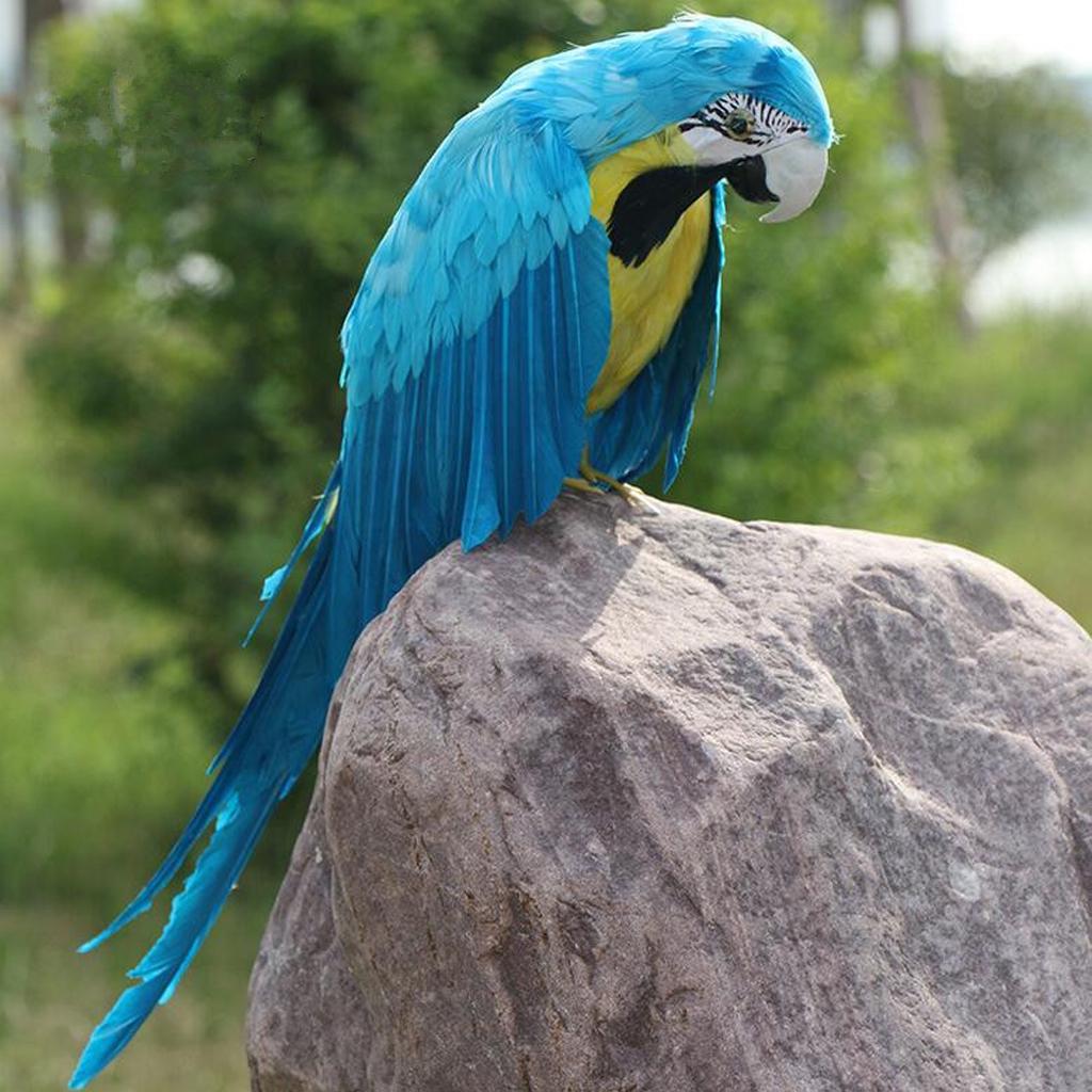 Artificial Bird Flying Parrot Wings Home Art Decor 19.7inch Light Blue ...