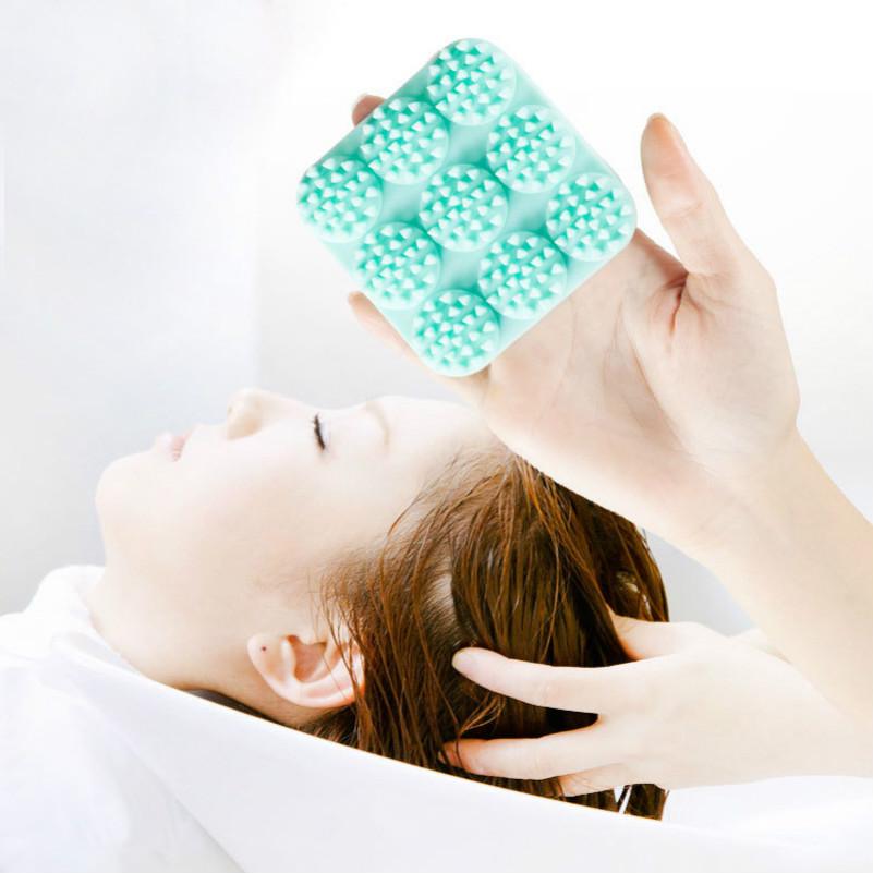 Silica Gel Shampoo Brush Head Cleaning Massage Brush Bath Scalp Shampoo ...