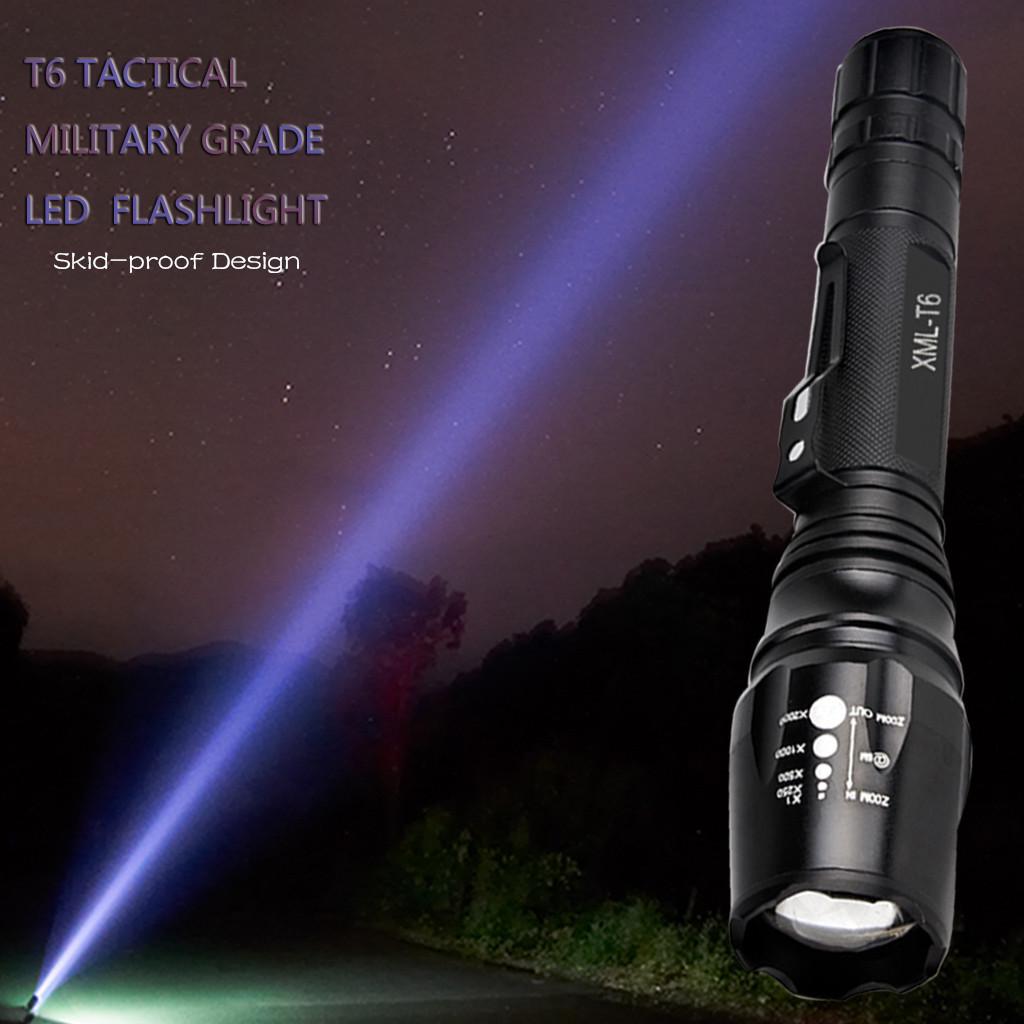 Buy Black Elfeland T6 Tactical Military LED Flashlight Torch 50000LM ...